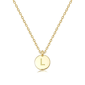 L Necklace, Personalized Necklaces for Women, Letter Initial Custom Name Necklace, Gold Necklaces for Women