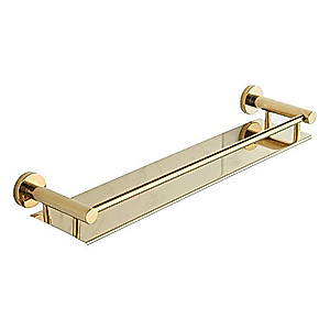 BGL Stainless Steel 304 Shelf Bathroom Shelf 19.6 Inch Wall Mount (Gold)