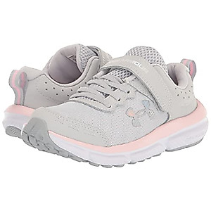 Under Armour Girls' Pre School Assert 10 Alternate Closure, (100) Halo Gray/Pink Sugar/Iridescent, 2, US