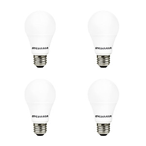 SYLVANIA LED Light Bulb, 100W Equivalent A19, Efficient 14W, Frosted Finish, 1500 Lumens, Bright White - 4 Pack (78102)