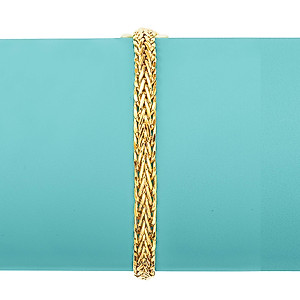 Ross-Simons 18kt Yellow Gold Wheat-Link Bracelet. 7 inches