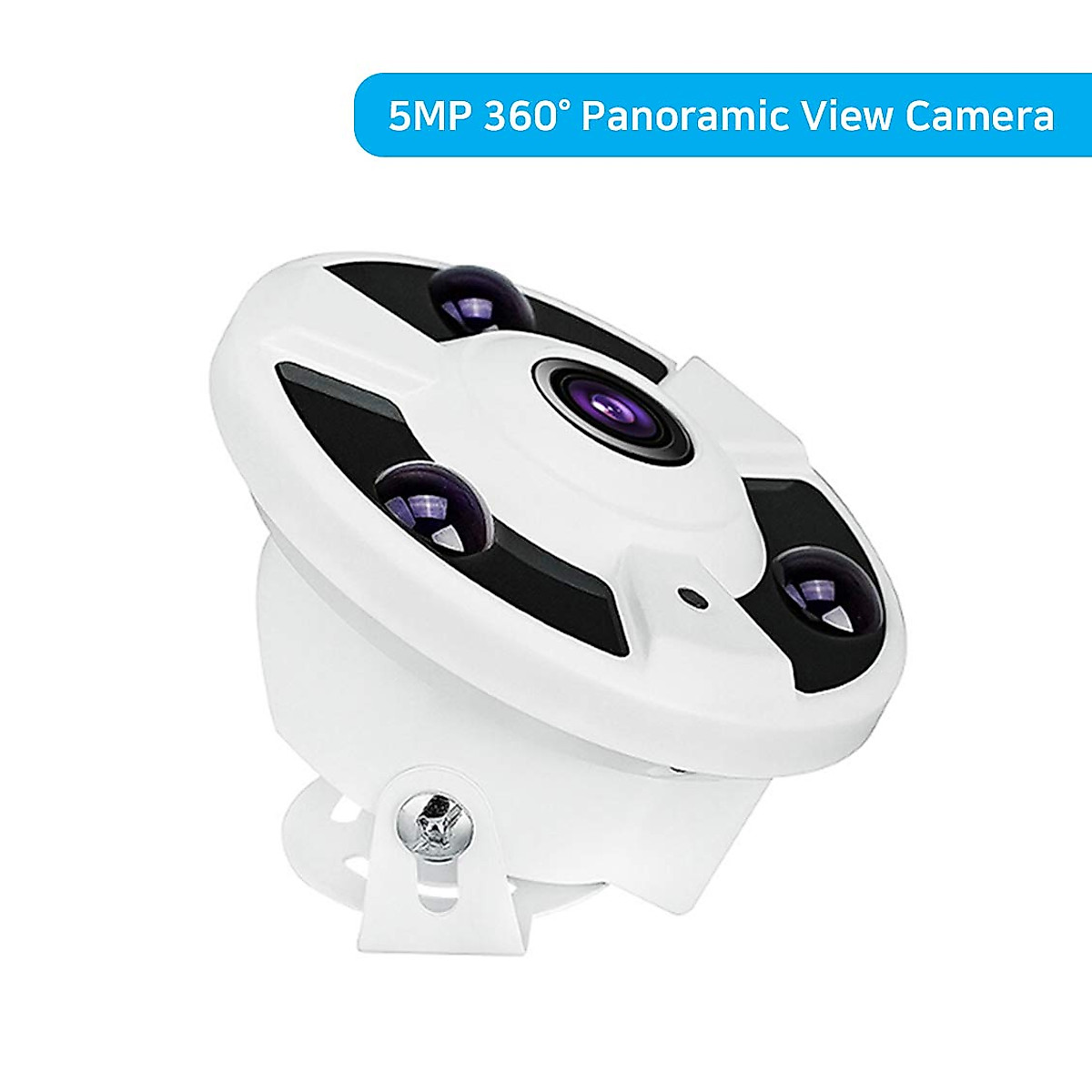 VIEWISE Analog HD 5MP 360 Degree Security Surveillance Camera Fisheye 1.7mm Lens Wide Angle Panoramic Security Indoor Dome Camera 2 in 1 (TVI/AHD) IR 15FT Nightvision DC12V (2592 X 1944)