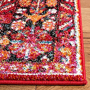 SAFAVIEH Vintage Hamadan Collection Accent Rug - 4' x 6', Red & Multi, Oriental Persian Design, Non-Shedding & Easy Care, Ideal for High Traffic Areas in Entryway, Living Room, Bedroom (VTH222A)