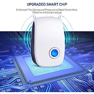 WahooArt Ultrasonic Pest Control Repeller Plug-in Ultrasonic Repellent for Mice, Mouse, Mosquito, Insect, Spider, Bug, Ant, Cockroach, Rodents & Rats Indoor Use Repeller 6 Packs, White