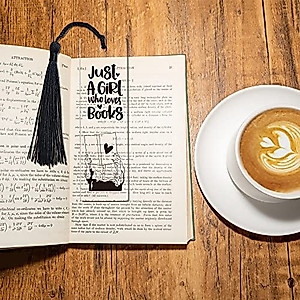 Just A Girl Loves Books Inspirational Funny Bookmark Gifts for Women Girls Lovers Bookworm Daughter Lovers Friend Sister Book Female Sister Gifts Friendship Gifts
