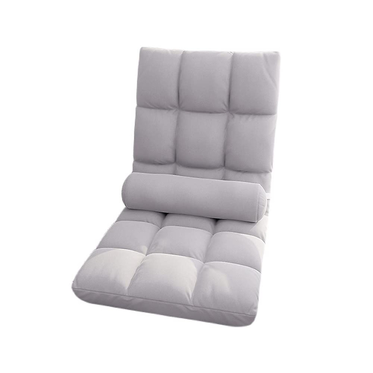 DDTTXP Lazy Sofa Tatami Bed Backrest Chair Girl Lovely Bedroom Single Bay Window Small Sofa Folding Chair (Color : Gray)