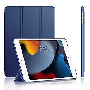 Soke Case for iPad 6th/5th Generation 2018/2017, [Slim Trifold Stand + Auto Wake/Sleep], Premium Protective Hard PC Back Cover for Apple 9.7-Inch iPad Air 2 & Air 1 (Navy)