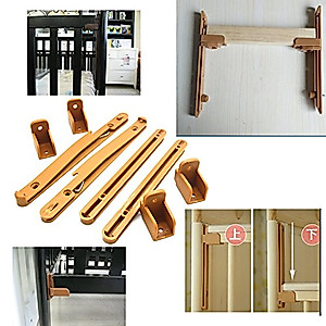 SpzcdZa Crib fence Lifter Lifting Rail Connection Set Brown w Screws