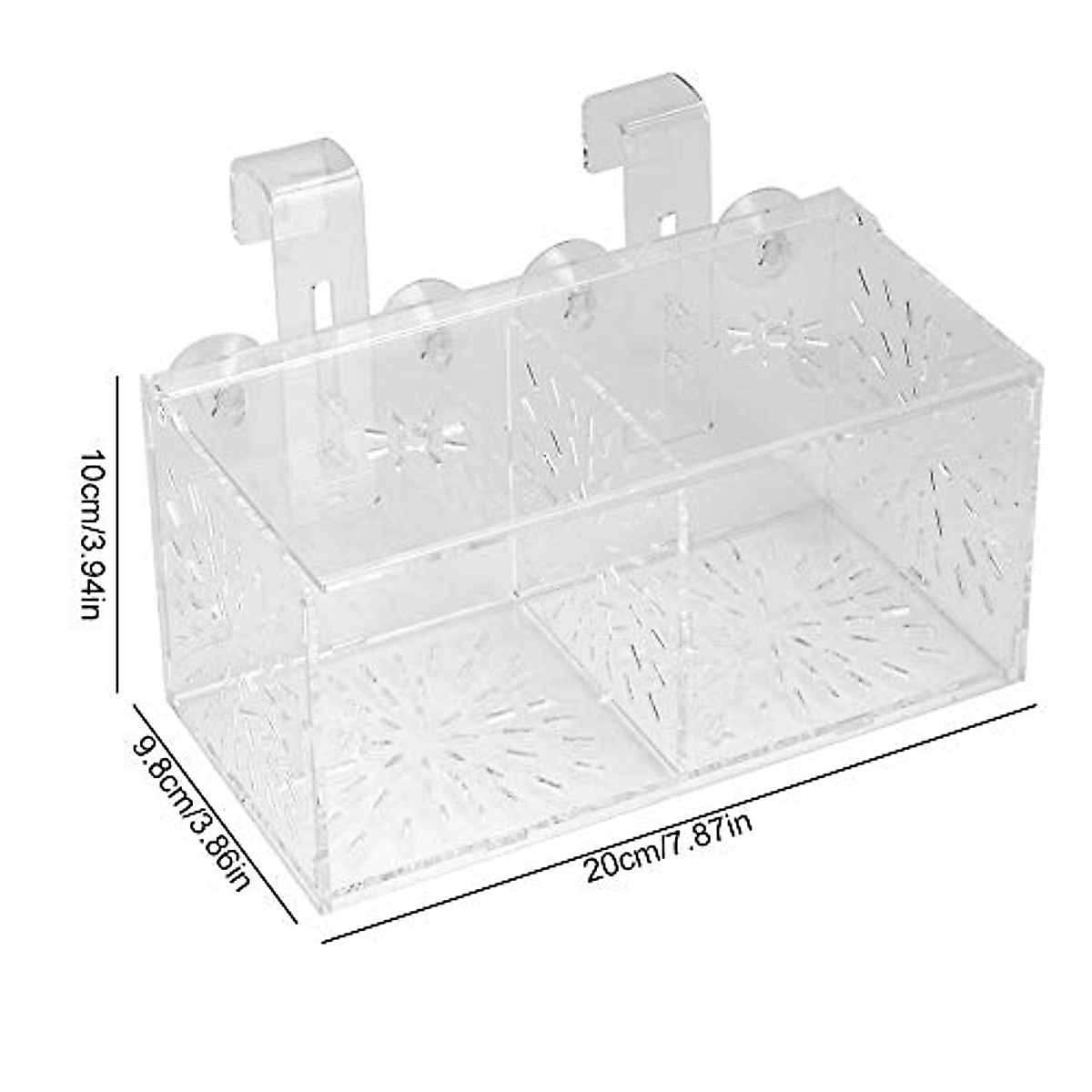 Aquarium Breeder Box, Acrylic Transparent Fish Breeding Box Tank Hatchery Incubator Aquarium Isolation Box(20CM*10CM*10CM)