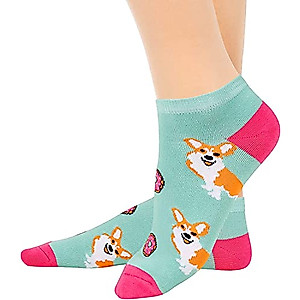 Zmart Funny Corgi Gifts for Corgi Lovers Women, Novelty Ankle Corgi Socks Gifts for Her