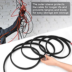 Geosiry Twin Wire Solar Panel Extension Cable - 30Ft 10AWG(6mm²) Solar Extension Cable with Female and Male Connector, Solar Panel Wire Adapter for Home, Shop and RV Solar Panels (10AWG 30FT)