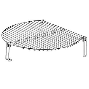 BBQGUYS Signature Stainless Steel Grill Expander Cooking Grate for Kamado Grills - Fits Big Green Egg Large & Kamado Joe Classic - BBQ-KGE-17-SS
