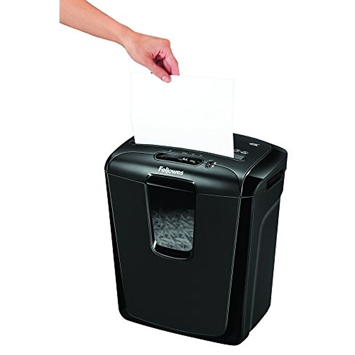 Fellowes 4605801 Powershred 49C 8-Sheet Cross-Cut Paper and Credit Card Shredder, Black