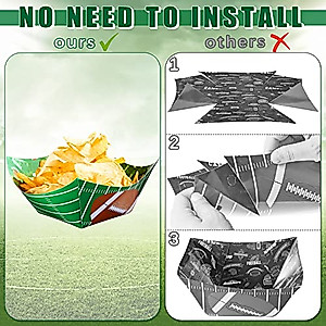 Cunhill Football Square Paper Party Bowls Serving Football Bowl Football Party Supplies for Tailgate Parties Birthday Party Family Dinner and Sports Event Serving Food (12 Pack)