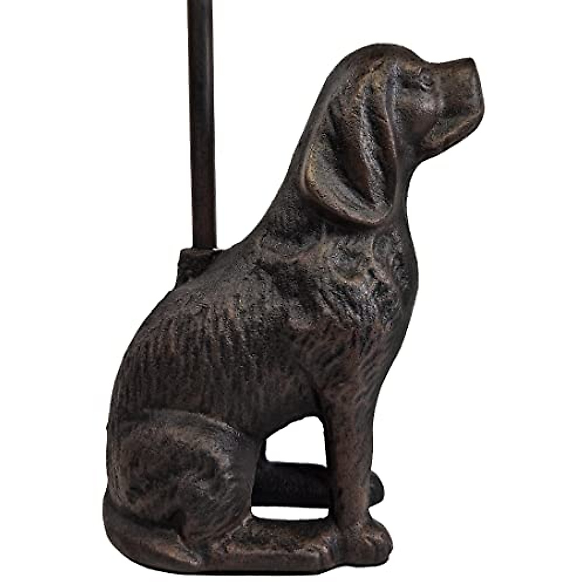 LuLu Decor, Cast Iron Decorative Dog Door Stopper with Rod, 5lbs 1oz