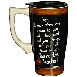 Spoontiques Teacher Travel Mug, Black