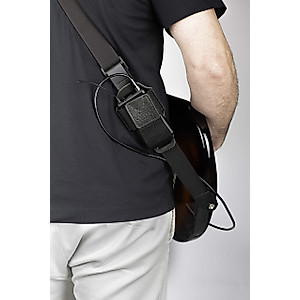 Levy's Leathers Wireless Transmitter Bodypack Holder; Black Leather (MM14-BLK)