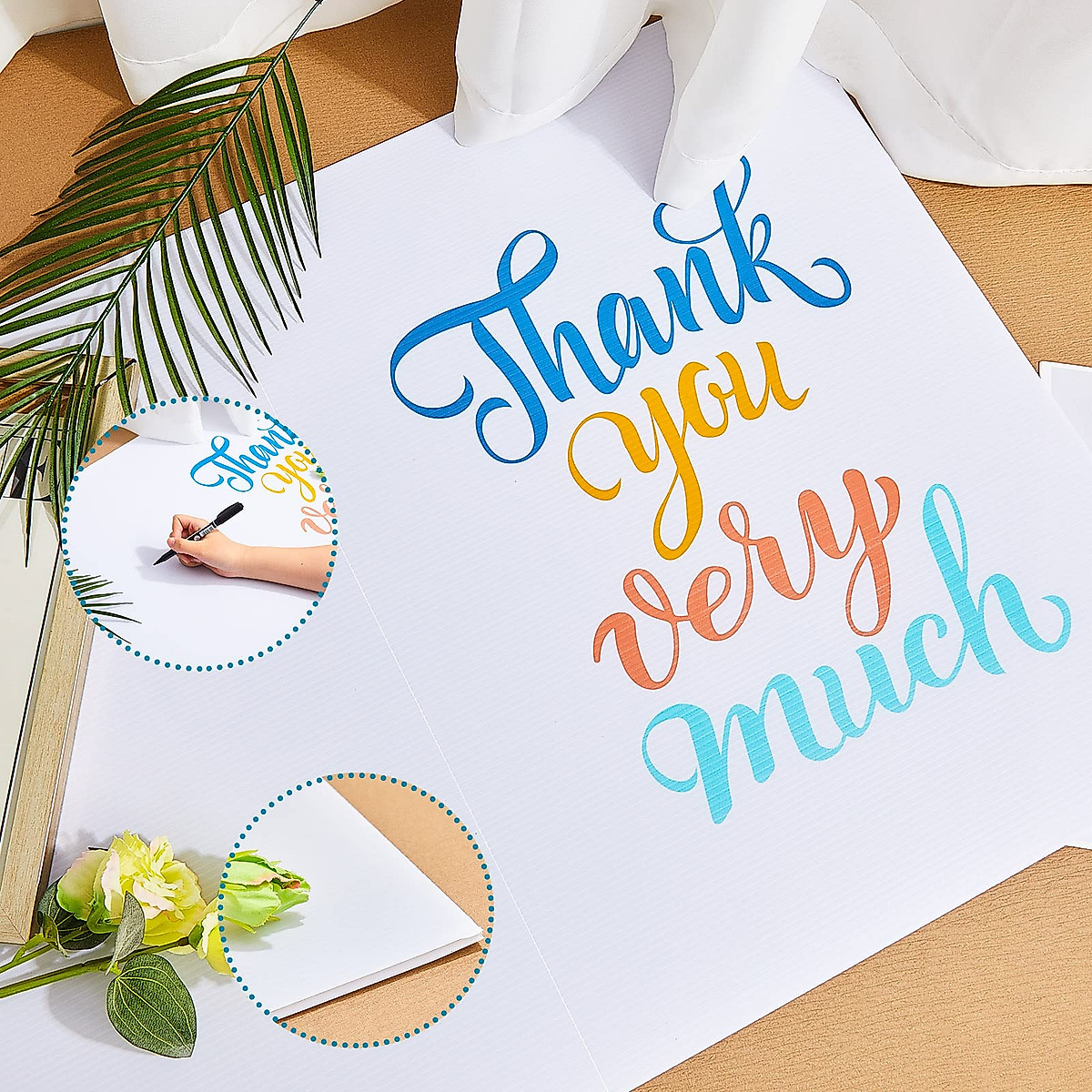 Large Thank You Cards Funny Jumbo Size Cards 22.05 x 33.71 Inches Large Oversize Thank You Gratitude Giant Greeting Card for Wedding Coworker Teacher Doctor Team Client Gratitude