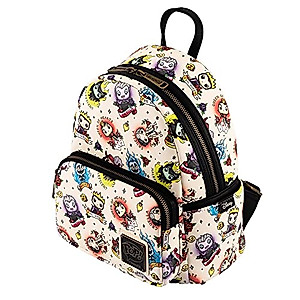 Loungefly POP Disney Villains Tattoo All Over Print Womens Double Strap Shoulder Bag Purse