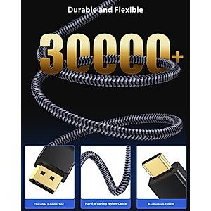 Maxonar VESA Certified USB C to DisplayPort 1.4, 8K 60Hz Thunderbolt 4/3 /USB4 to DP Cable 3.3FT/1M(4K 60Hz 144Hz 120Hz 2K 240Hz) 32.4Gbps HBR3 Alt Mode Adapter for Mac Studio, M2 M1 MacBook - Black