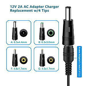 12V AC/DC Charger Power Cord Compatible for Seagate Freeagent Goflex, Backup Plus SRD0SD0, WD Western Digital, Elements Desktop, Fantom Drives, WD_Black D10, Avolusion PRO-5X External Hard Drive
