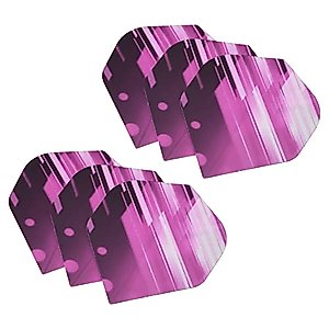 PATIKIL Dart Flights, 6 Pack PET Standard Darts Accessories Replacement Parts for Soft Tip Steel Tip, Thick Stripe Style, Black, Pink