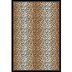 Modern Area Rug Brown Cheetah Leopard Large Rugs for Living Room 8x10 Clearance Under 100