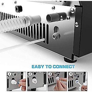 Northair Commercial Ice Maker Machine 200lbs Ice /24H Stainless Steel Free-Standing Ice Maker Machine with LCD Display, Ideal For Restaurant, Bar, Coffee Shop