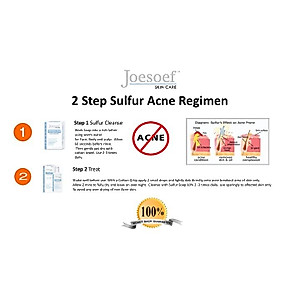 JOESOEF SKIN CARE Sulfur Soap for Acne Pharmaceutical Grade Dermatologists Approved for Acne Rosacea 100G