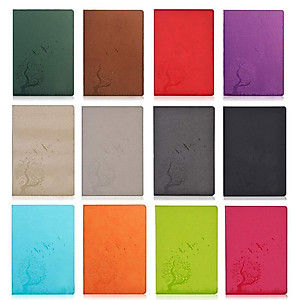 SINOBAND 4 Pieces Journals for Writing, A5 Paperback Colorful Notebooks, PU Leather Soft Cover, Lined Paper, Subject Notebooks for School and Office (Random Color)