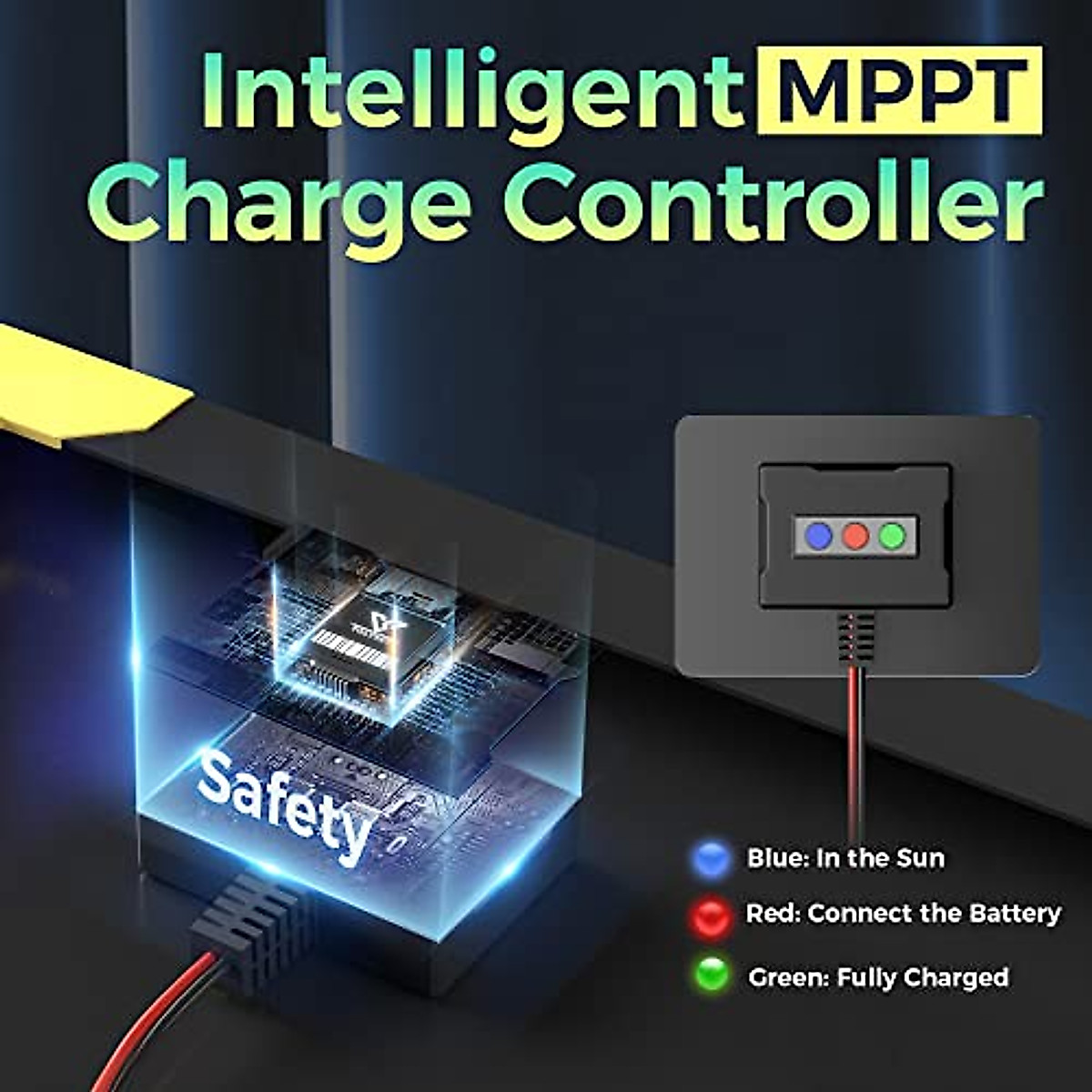 Voltset 10 Watt Solar Panel Kit Powered Charger, 12V Waterproof Solar Battery Trickle Charger & Maintainer with Tubular Bracket + Installation Tool for Automatic Gate Opener, Electrical Fence