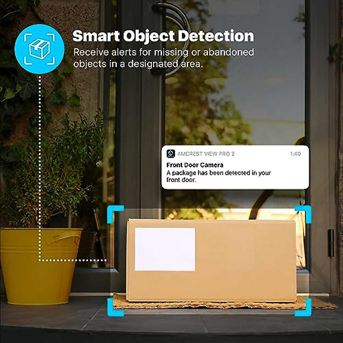 Amcrest Dual-Lens 4K (8MP) Outdoor Security POE Camera, 2 x 4MP Lenses PoE AI Turret IP Camera, 131ft Night Color, Human/Vehicle Detection, Panoramic 180° FOV, 2 x 4MP@25fps IP8M-FCT2999EW-AI (White)