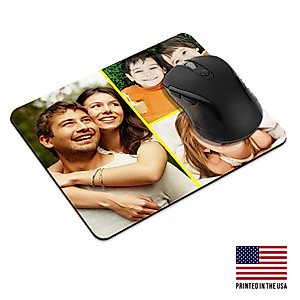 WIRESTER Personalized Custom Mousepad with Your Photo, Frame Color for Home, Office and Gaming Desk, Non-Slip Rectangle Mouse Pad