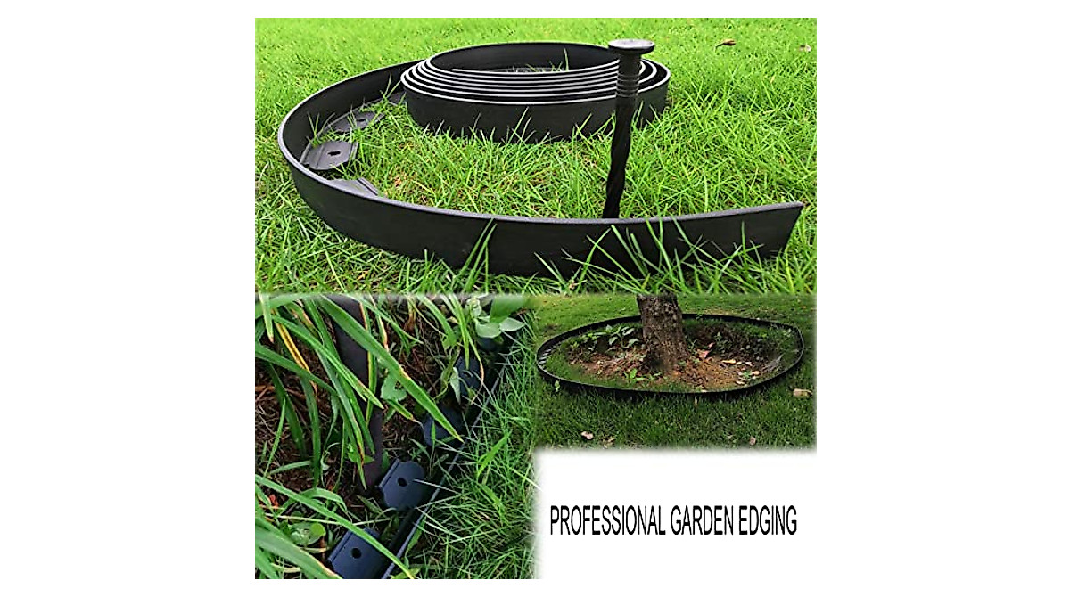 20ft No Dig Landscape & Garden Edging with 20 Stakes