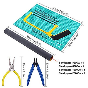 Keadic 87Pcs Modeler Basic Tools Craft Set Gundam Model Tools Kit with Plastic Box and Waterproof Bag for Gundam Car Model Building