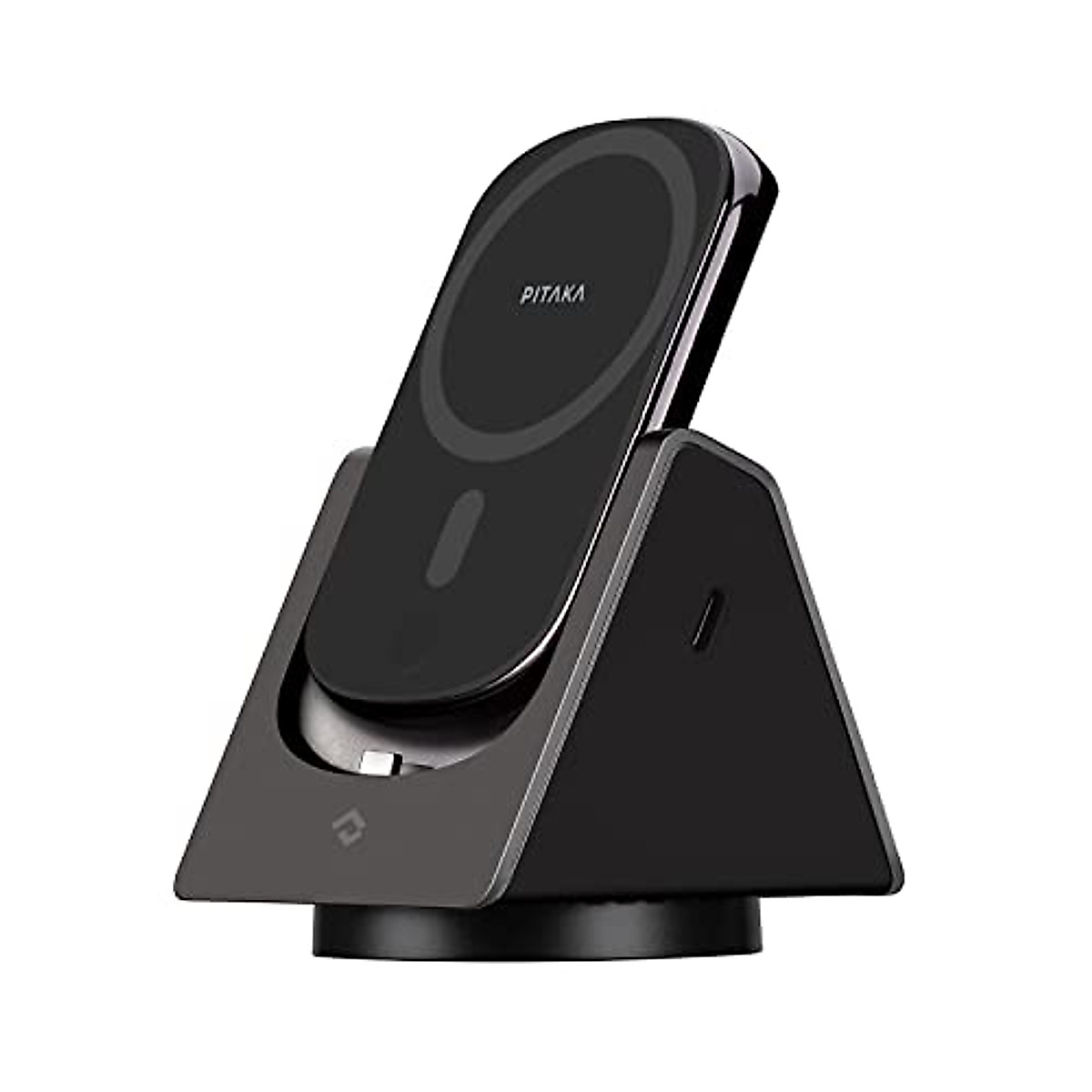 PITAKA 3 in 1 Wireless Charging Station Apple with Portable Battery Bank [MagEZ Slider] Wireless Charging Station for iPhone 14/13/12, and AirPods Pro/3/2
