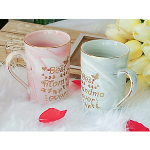 WeTop Best Grandma Ever Gifts Basket, Christmas, Mothers Day, Birthday Gifts for Grandma From Granddaughter Grandson Grandchildren Grandkids, Coffee Mug/Candle/Keychain Personalized presents Set.