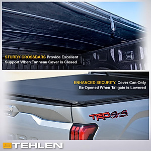 Stehlen 714937188792 Compatible with 2004-2014 Ford F150 / 2006-2008 Lincoln Mark LT 5.5 Feet (66") Short Bed Lock and Roll Up Tonneau Cover - Black