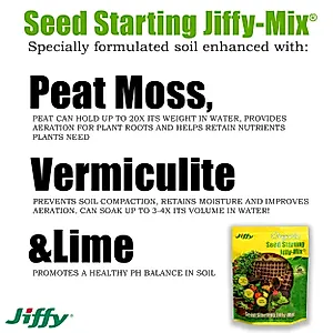 Jiffy Natural & Organic Seed Starting Soil Mix, 10 QT, 2-Pack — 🛍️ The ...
