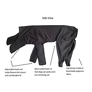 Dog Sleeve for Rear Legs Anti Lick, Dog Surgery Recovery Suit, Dog Pants to Prevent Licking, Dog Cone Alternative for Hind Legs, XXL, Blue