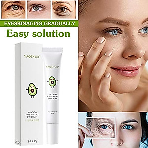 Grospe Avocado Eye Cream Elastic Moisturizing Eye Cream Remove Pouches Dark Circles Anti-Wrinkle Diminishing Eye Lines Lifting Firming