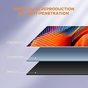 Projector Screen and Stand, 16:9 4K HD Projector Screen Outdoor 100 inch Portable Projector Screen with Stand, Easy Setup, Wrinkle-Free , Outdoor Projector Screen for Backyard, Camping, Living Room