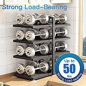 Pots and Pans Organizer for Cabinet, 8 Tier 21” Adjustable Cabinet Pan Organizer Rack Heavy Duty Pot Rack for Kitchen Storage, Snap-on Pot Pan Organizer with Panels for Stockpot and Steamer (Square)