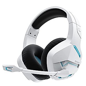 BINNUNE Dual Wireless Gaming Headset with Microphone for PC PS4 PS5 Playstation 4 5, 2.4G Wireless Bluetooth USB Gamer Headphones with Mic for Laptop Computer