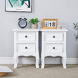 LHLLHL Nightstand Drawer Organizer Storage Cabinet Bedside Table Bedroom Furniture Woode Nordic White Bedside Table Solid Wood