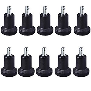 10pcs Chair Glides to Replace Casters, 6cm Height Office Chairs Stationery Office Replacement Chair Without Wheels and High Bell Glides