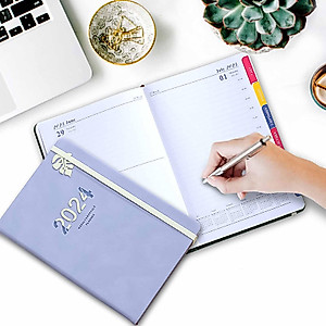 2024 Planner Weekly and Monthly, 2024 Planner 5.6" x 8.3", Academic Planner 2024,Planner Notebook with 12 Stickers,Appointment Books & Planners,Calendar Planner Jan. 2024 - Dec. 2024 (Purple 1)