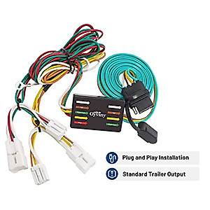 Oyviny 4 Way Flat Trailer Wiring Harness 55307 for Toyota RAV4 2001-2005, RAV4 Trailer Light Wiring