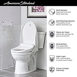 American Standard 8012A60GRC-020 Advanced Clean 2.5 SpaLet Bidet Seat with Remote Control, White
