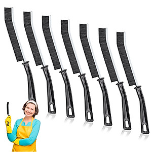 7 Pcs Hard Bristle Crevice Cleaning Brush, Multifunctional Grout Cleaner Brush, Thin Gap Cleaning Brush Set, Small Cleaning Tools for Household Use, Kitchen, Bathroom, Toilet, Window Track,Tight Space